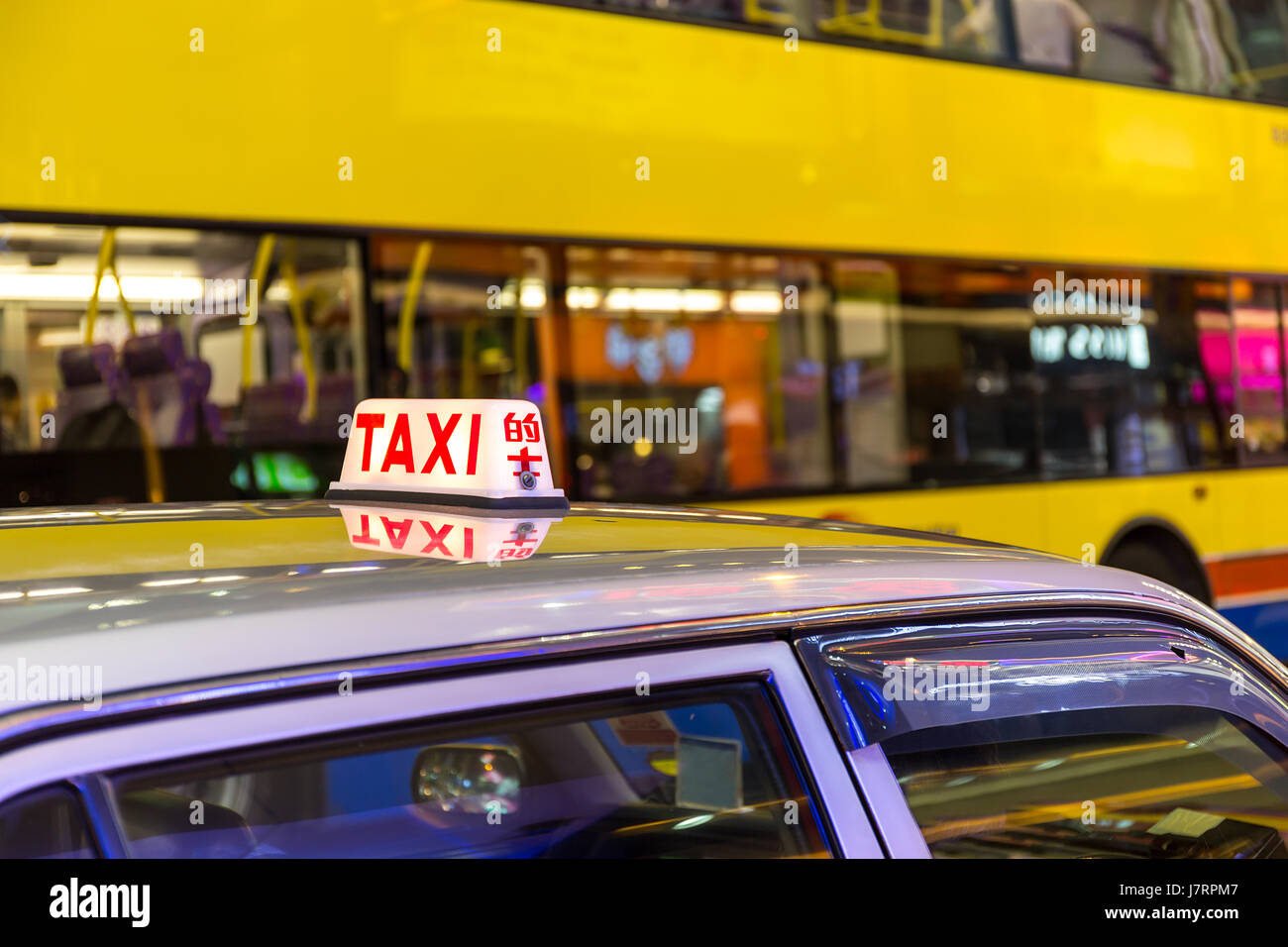 Glowing taxi sign hi-res stock photography and images - Alamy
