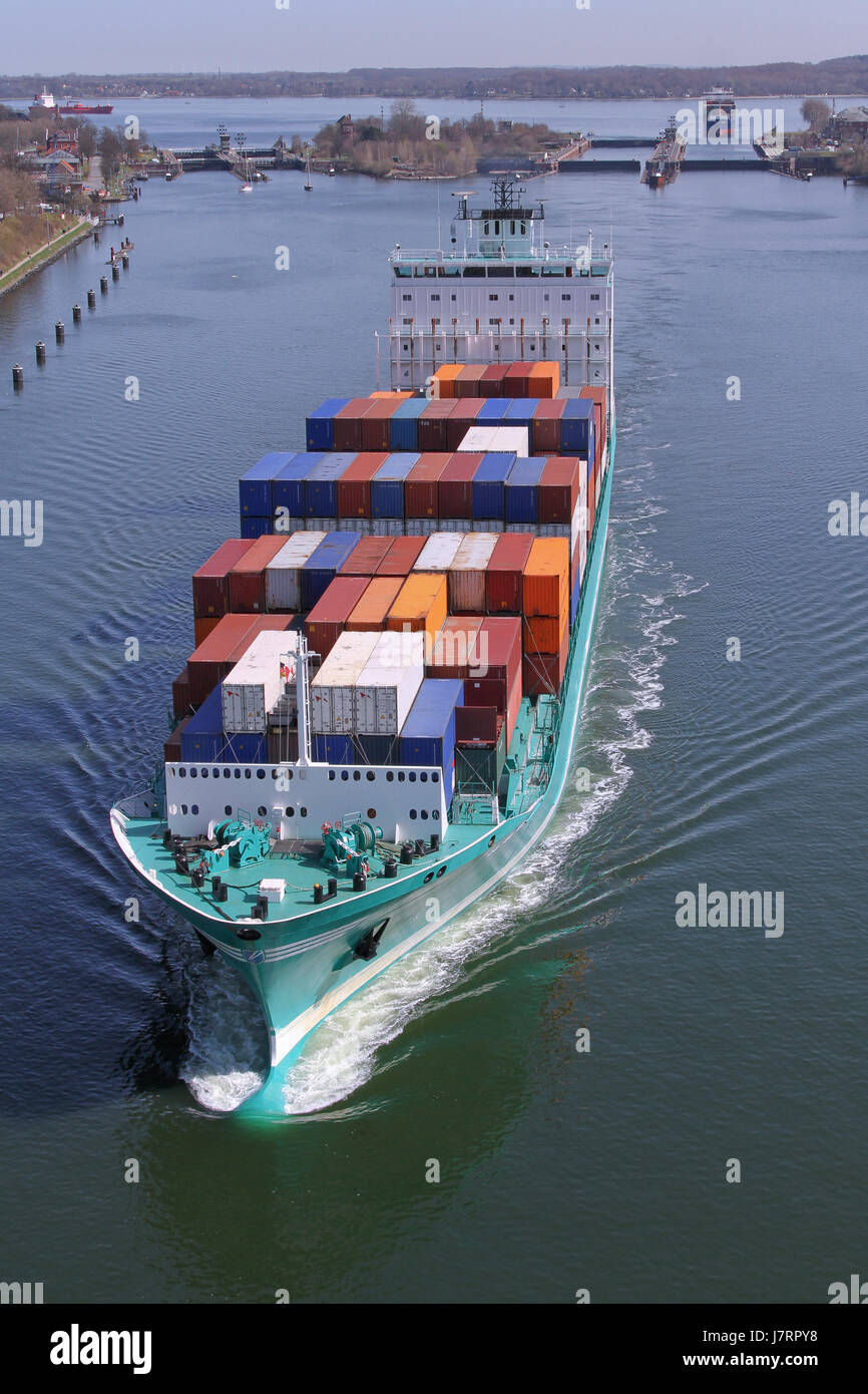 container ship export world trade container containers aerial ...