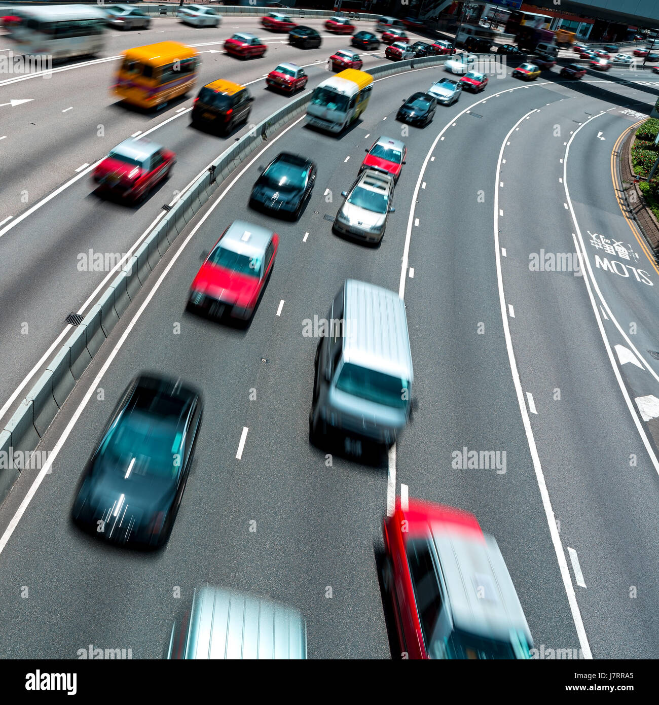 Traffic on multiple lane hi-res stock photography and images - Alamy