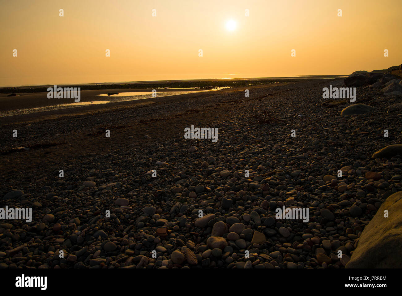braystones beach west cumbria England taken at sunset in may 2017 Stock ...