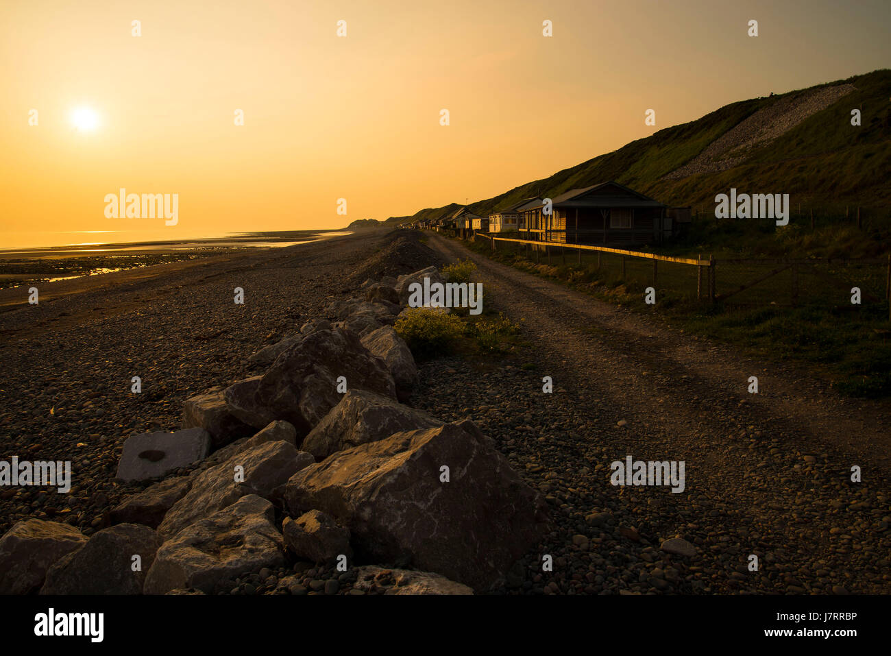 braystones beach west cumbria England taken at sunset in may 2017 Stock ...