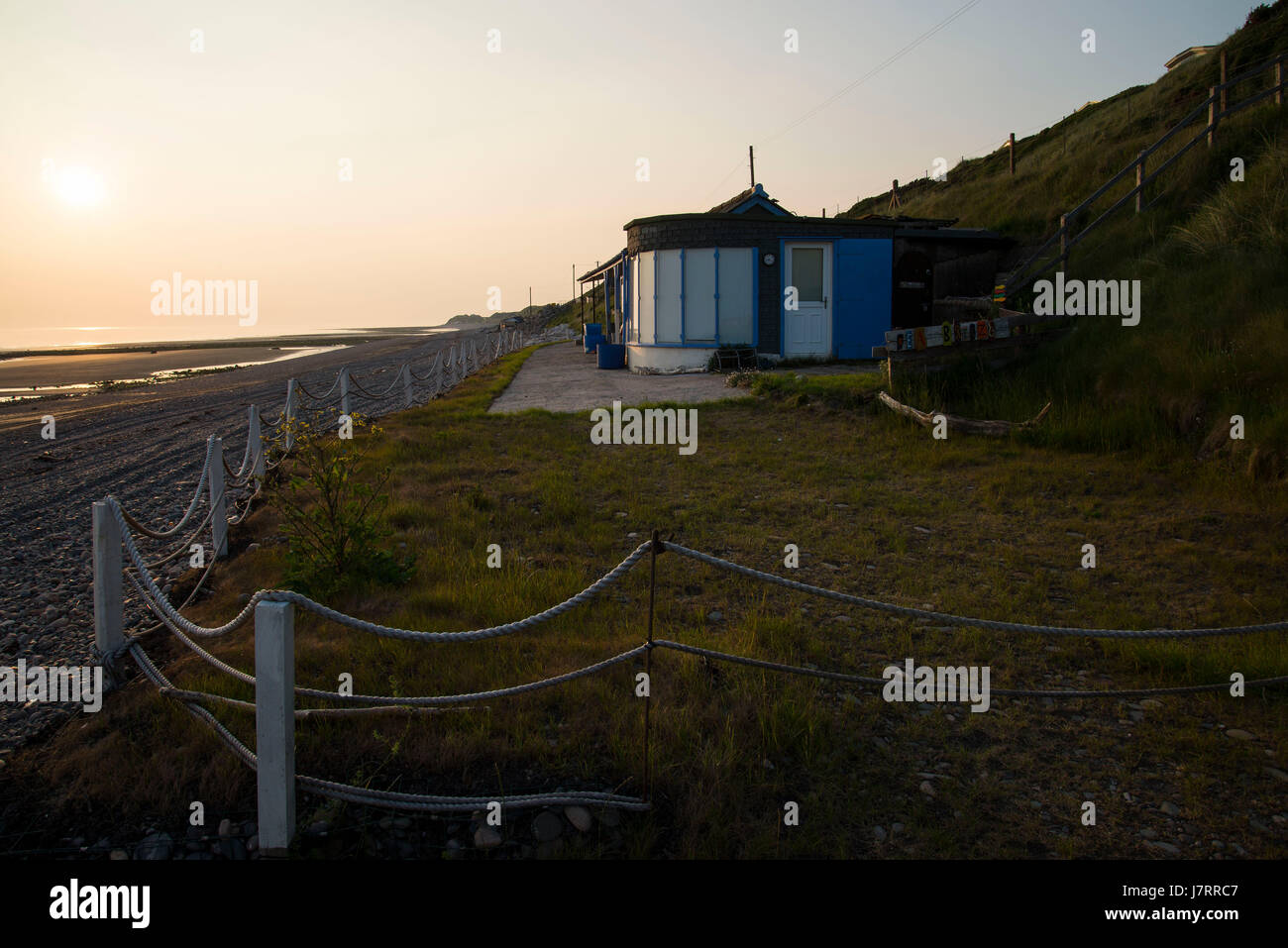 sea breeze braystones beach bungalow west cumbria England gb uk Stock ...
