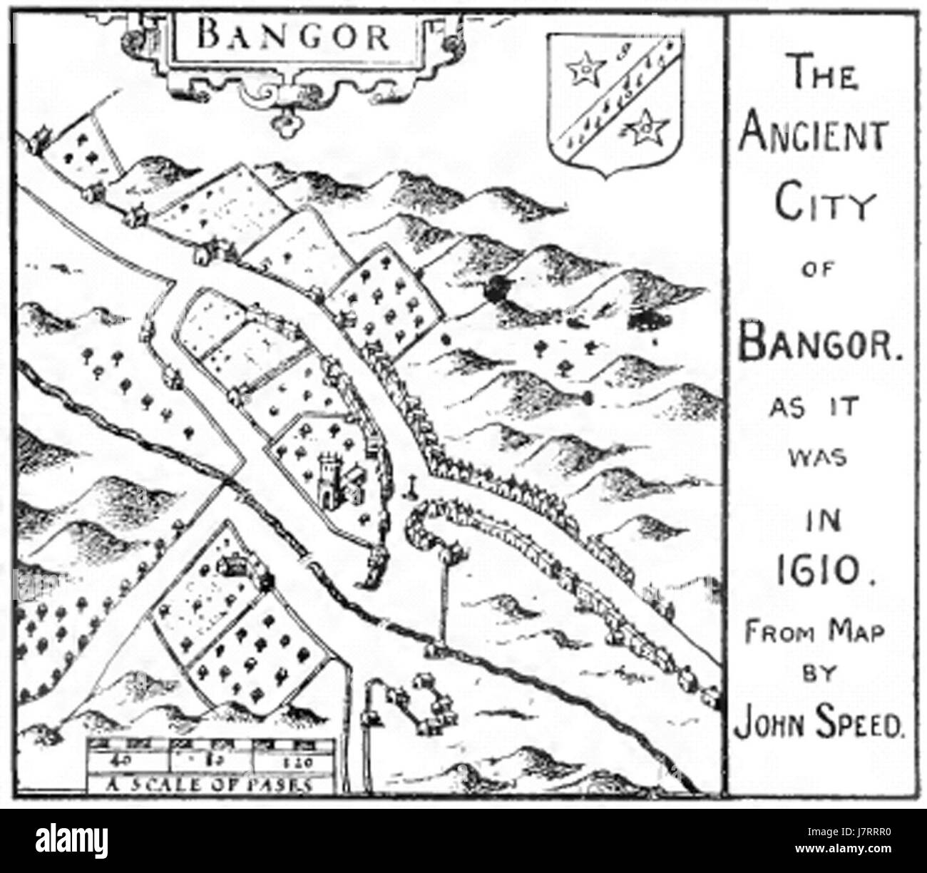 Bangor Map Black and White Stock Photos & Images - Alamy