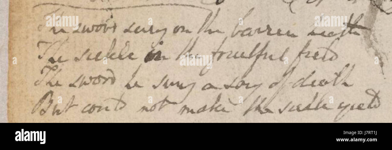 This manuscript, 'Notebook 39,' contains the poem 'The Sword Sung on ...