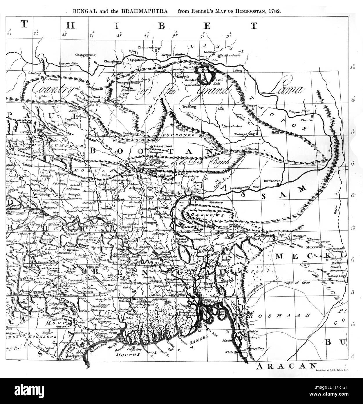 Old bengal map hi-res stock photography and images - Alamy