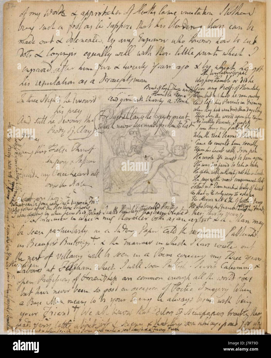 This refers to a page in the manuscript notebook of William Blake, a ...