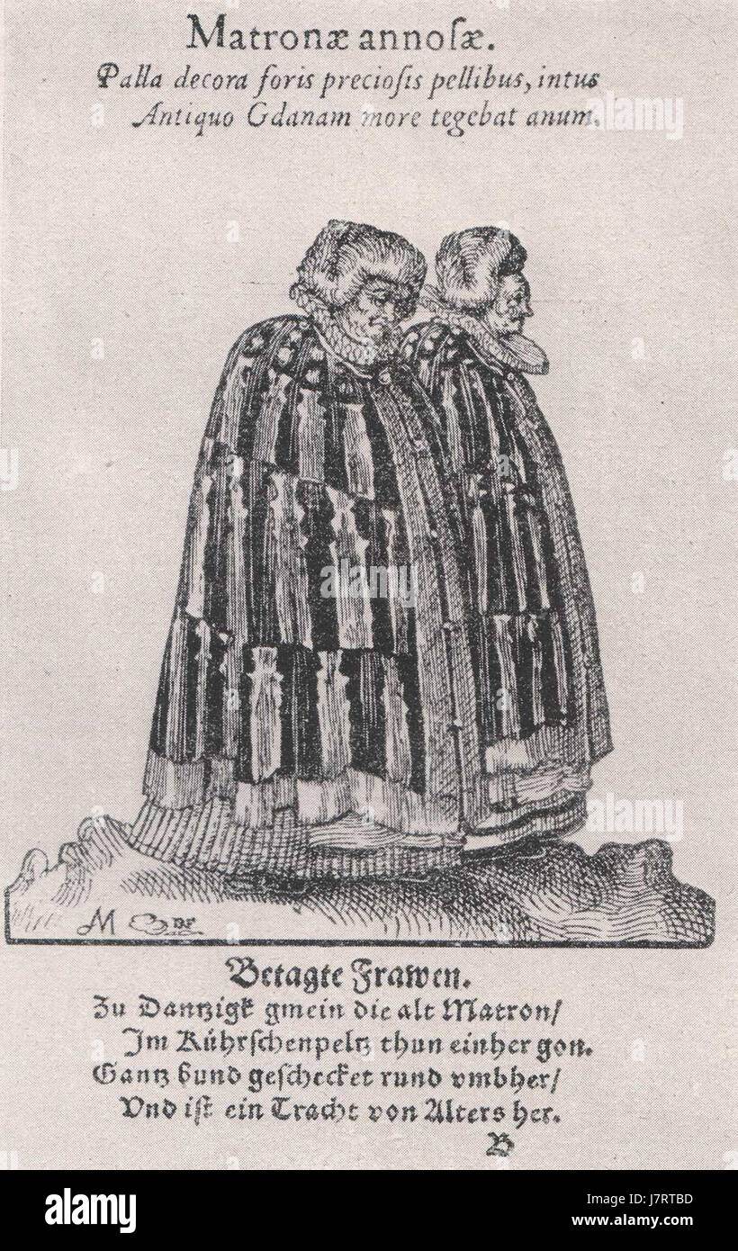 This document, titled 'Betagte Frauen zu Danzig', depicts the ...