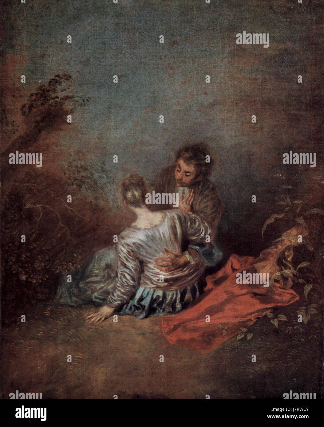 This entry refers to a work by Antoine Watteau, a French Rococo painter ...