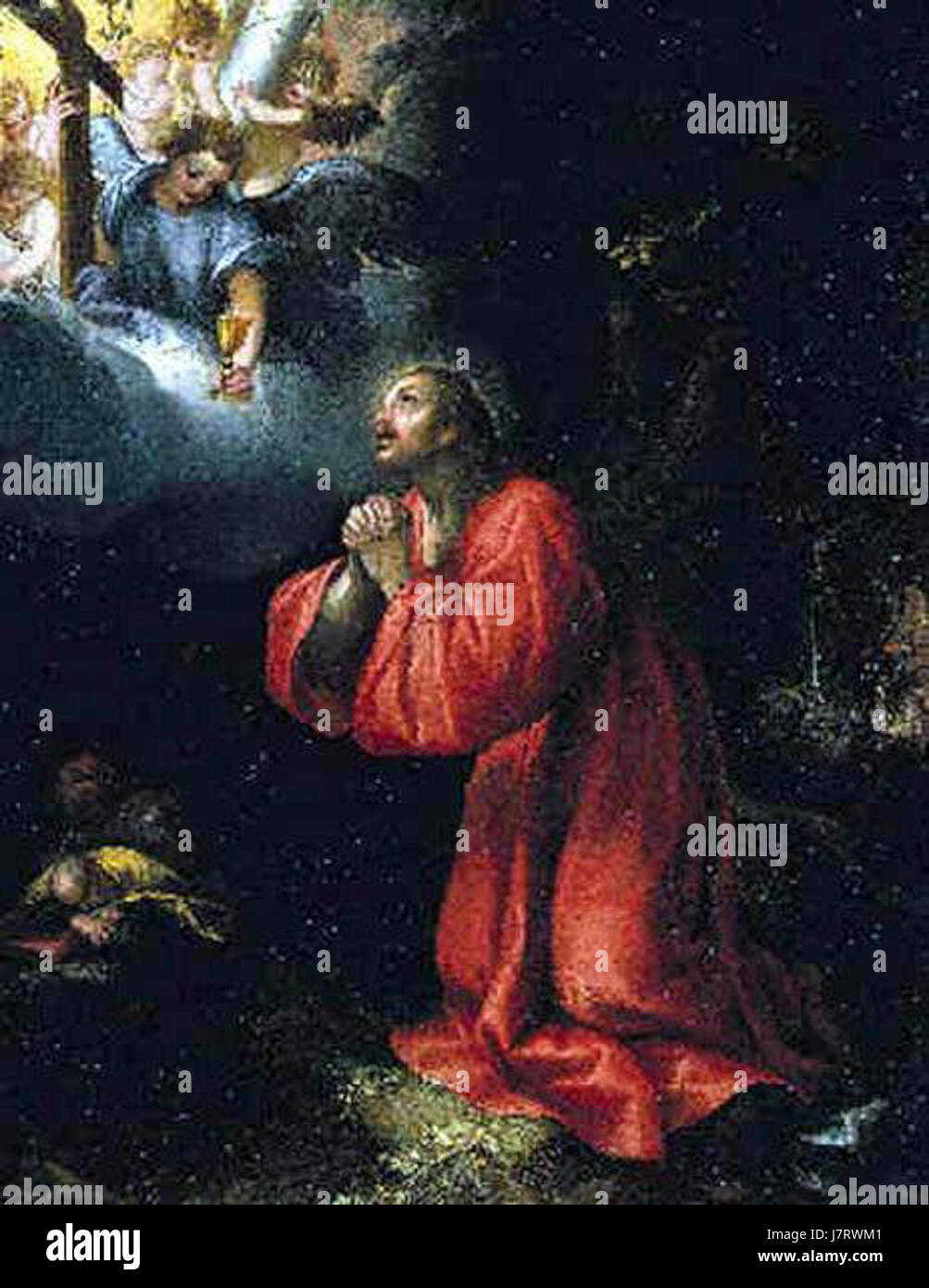 The painting 'Agony in the Garden' by Calvaert portrays a pivotal ...