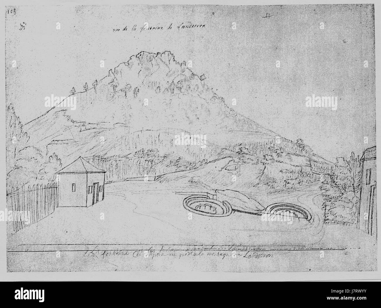 The 1715 drawing of the Heppinger Fountain (Heppinger Brunnen) by ...