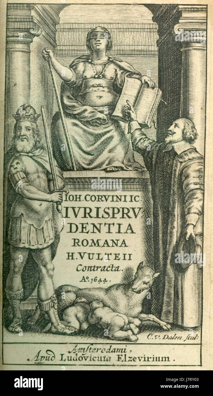 The painting 'Justitia Romana' by Corvinus depicts the Roman goddess of ...