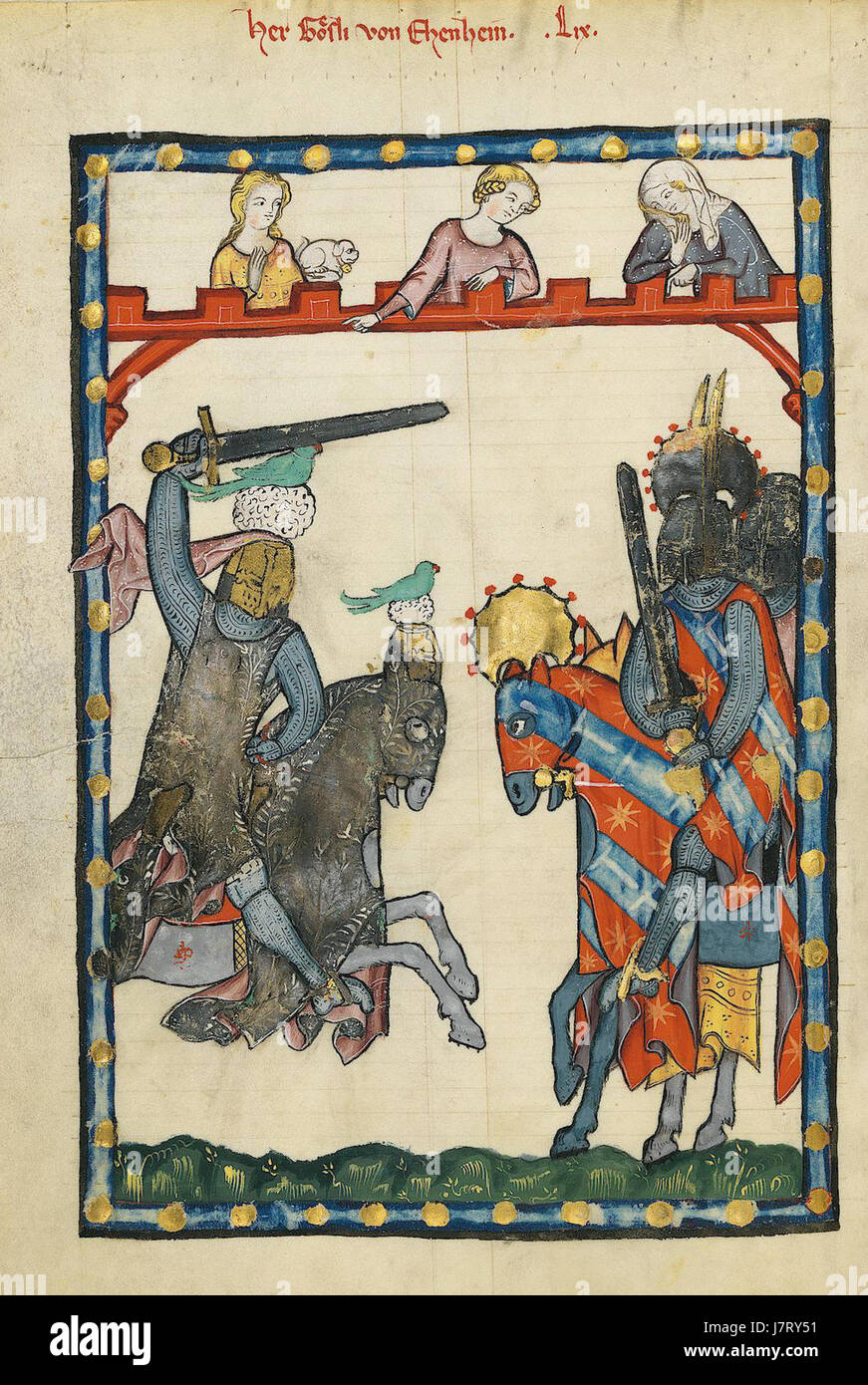 The Codex Manesse 197v is an illuminated manuscript from the 14th ...