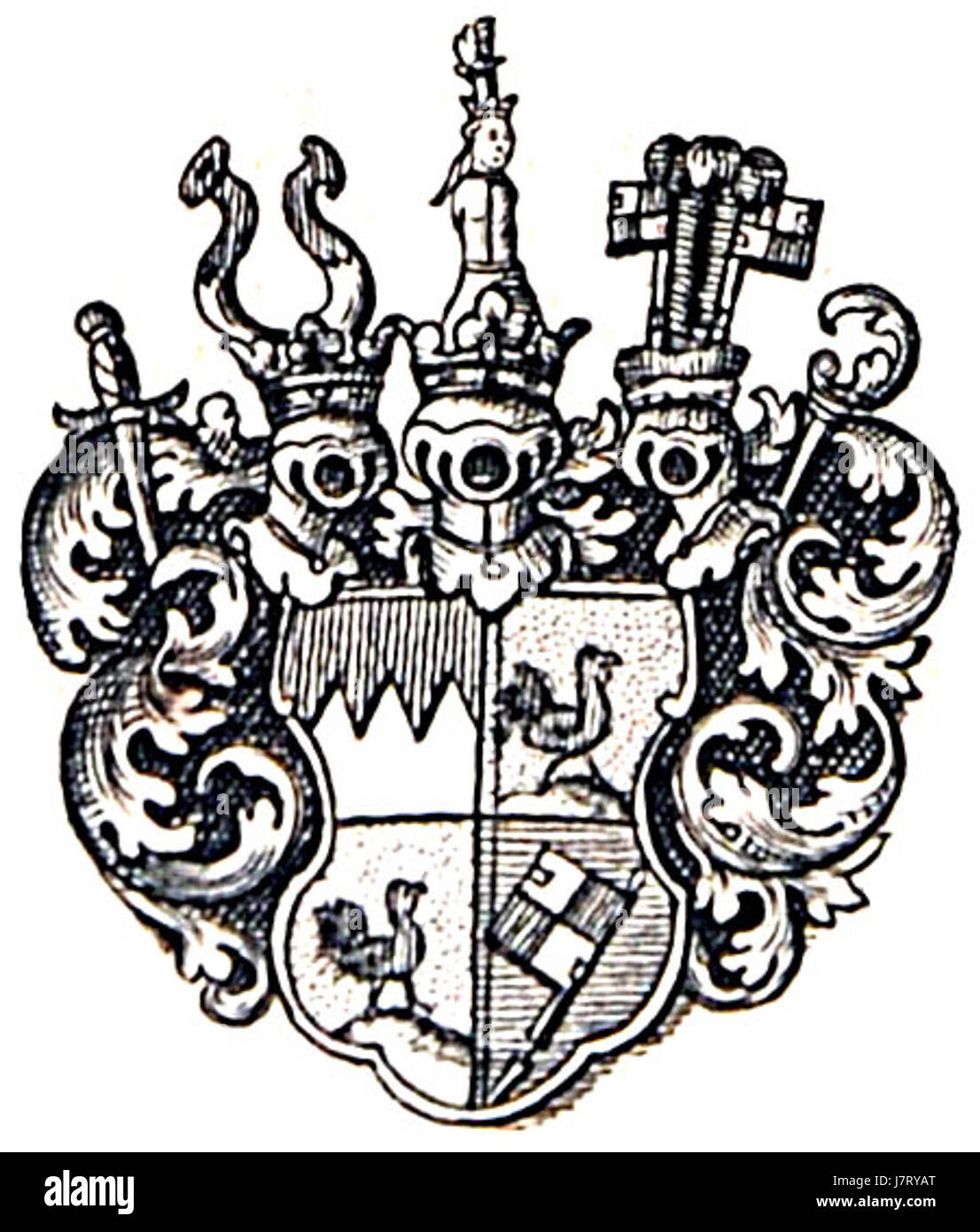 The Boppo II Hennenberg coat of arms is a heraldic symbol, representing ...