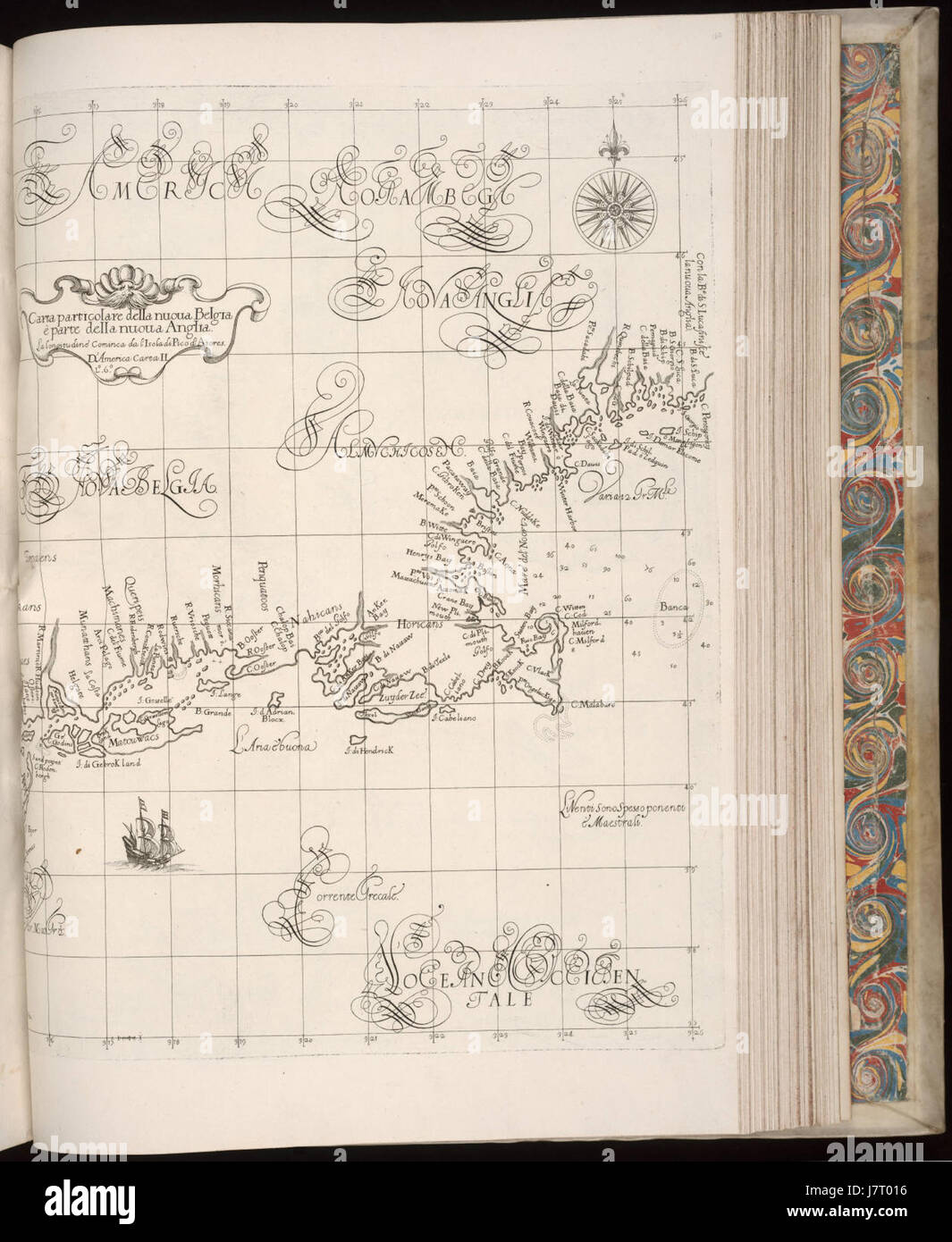 This is a map from 1661, showing a detailed view of the New Belgium and ...