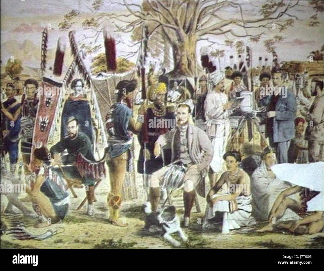 Capt. Butler and assembled Nagas Stock Photo - Alamy