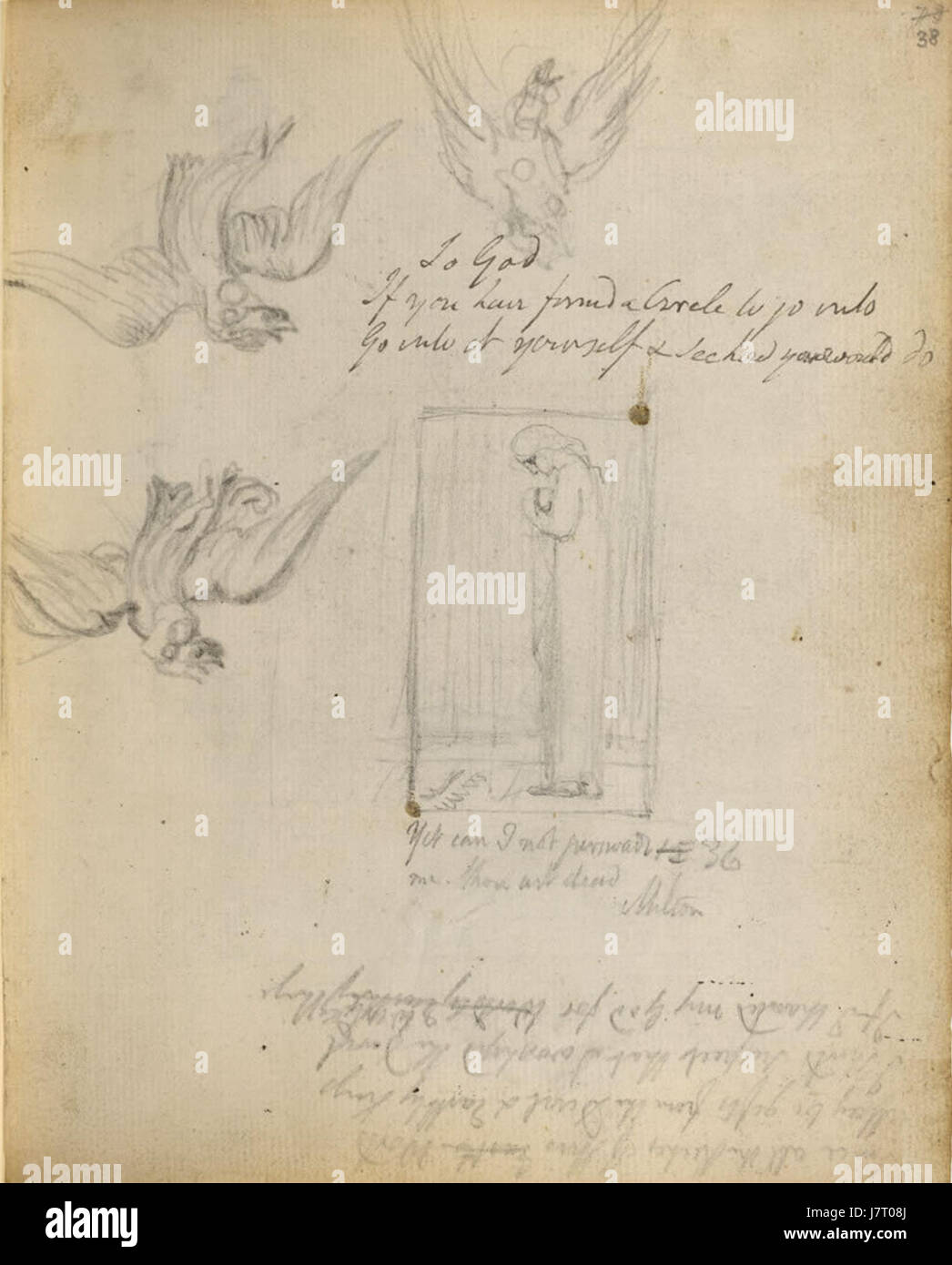 An image of page 73 from William Blake's manuscript notebook ...