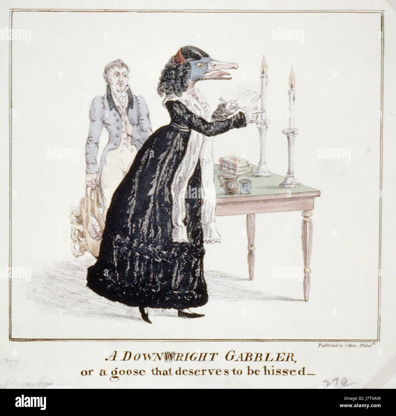 Caricature of Frances Wright from 1829, illustrating the prominent ...