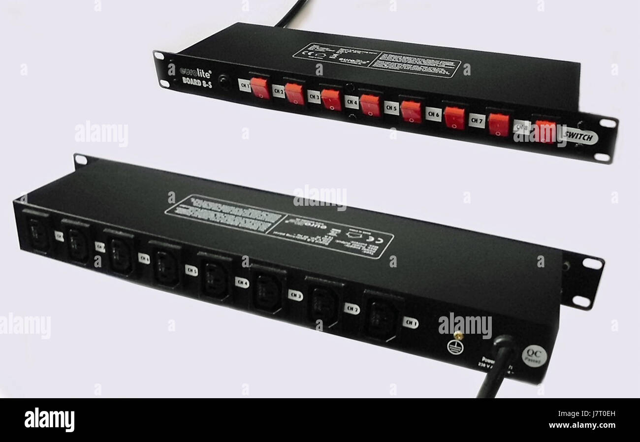 This is a technical description for a 19-inch rack-mounted switching ...