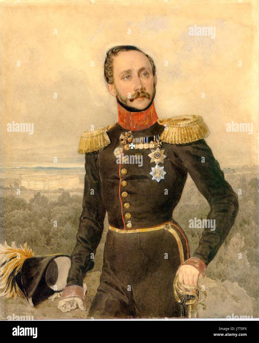 The painting *Nikolay Chertkov* by A. Brullov is a notable portrait ...