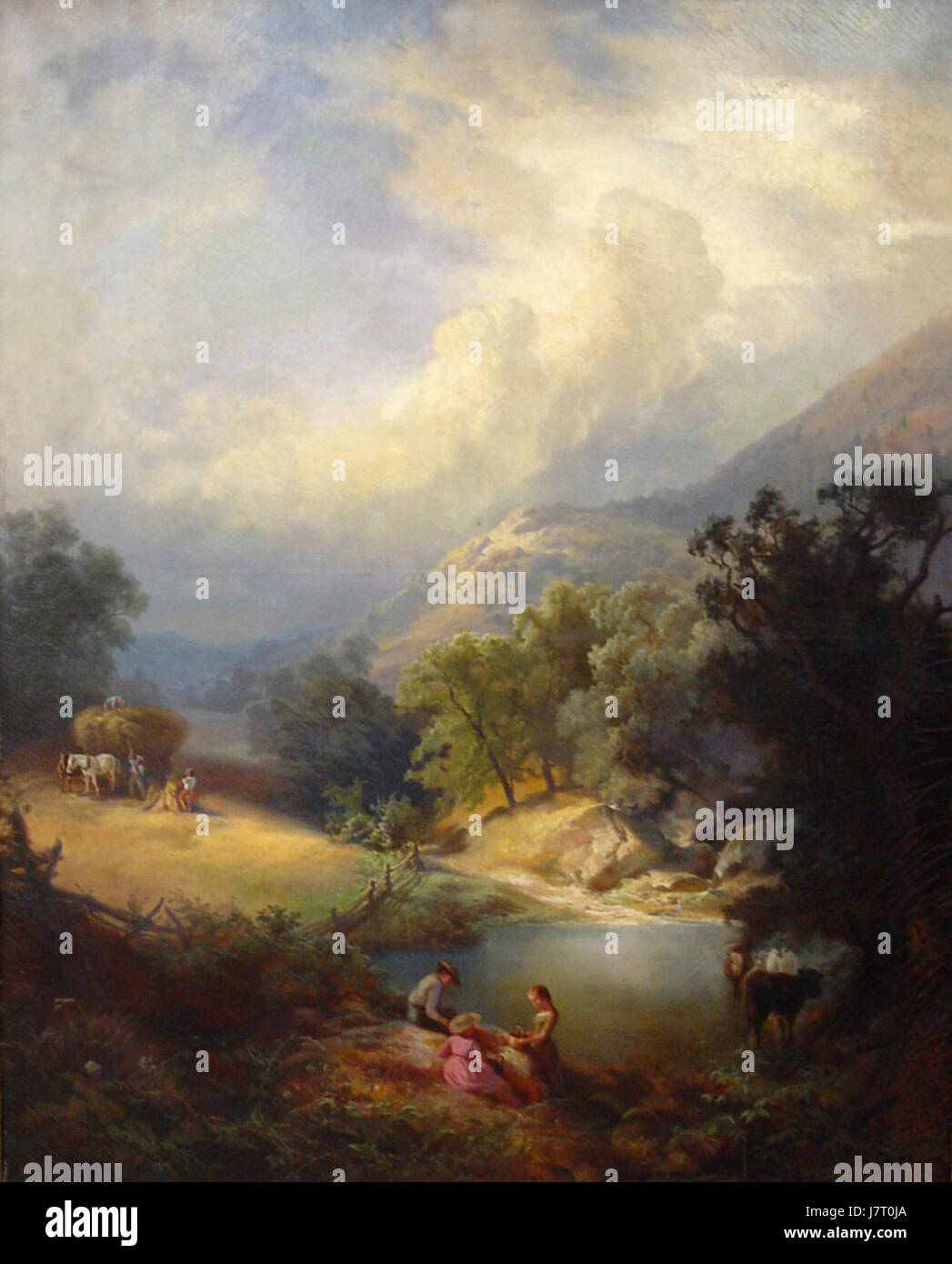 'Summer' by Francis Daniel Devlan, painted in 1868, depicts a tranquil ...