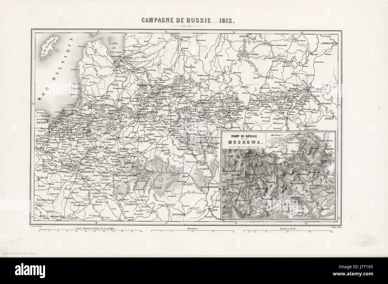 'Campagne de Russie 1812' refers to the military campaign map of ...