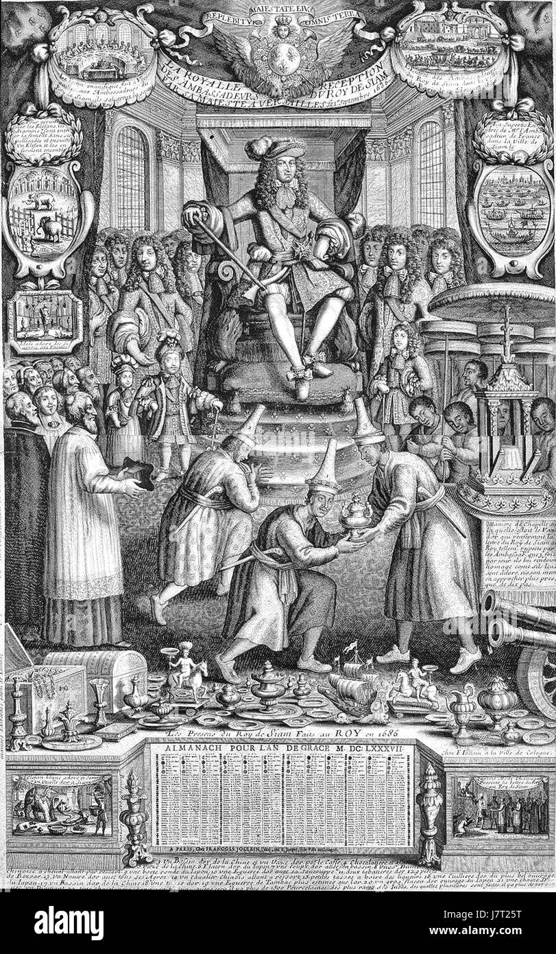 The Almanach of 1687 features Kosa Pan, a prominent Siamese envoy ...