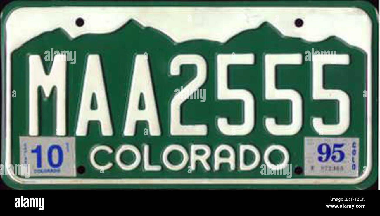 Colorado, license plate hi-res stock photography and images - Alamy