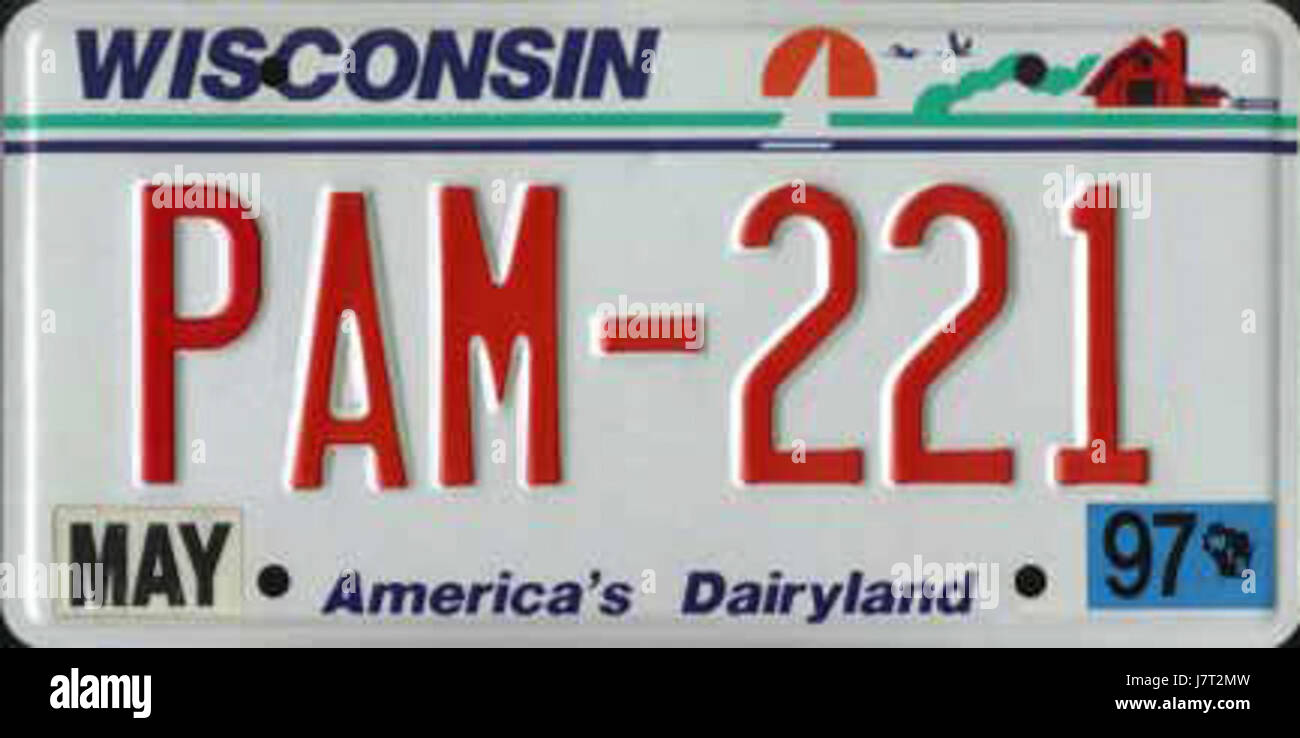This refers to a 1997 license plate from the state of Wisconsin, United ...