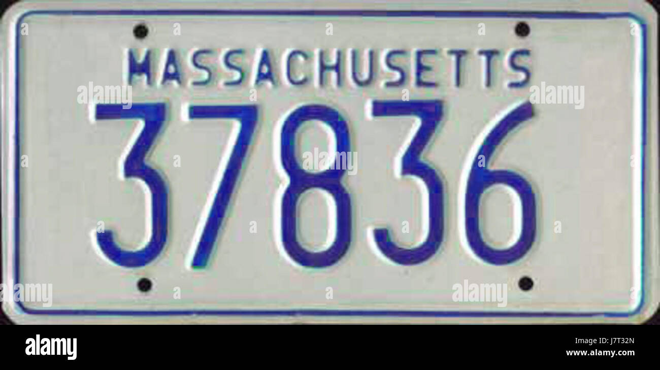 1968 Massachusetts License Plate Stock Photo - Alamy