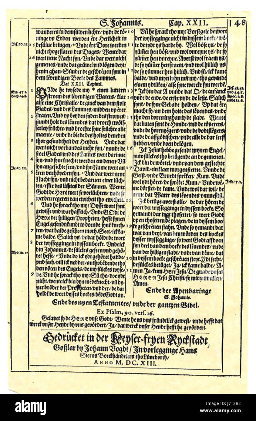 The 1614 edition of the Bible, featuring the Book of John, represents ...