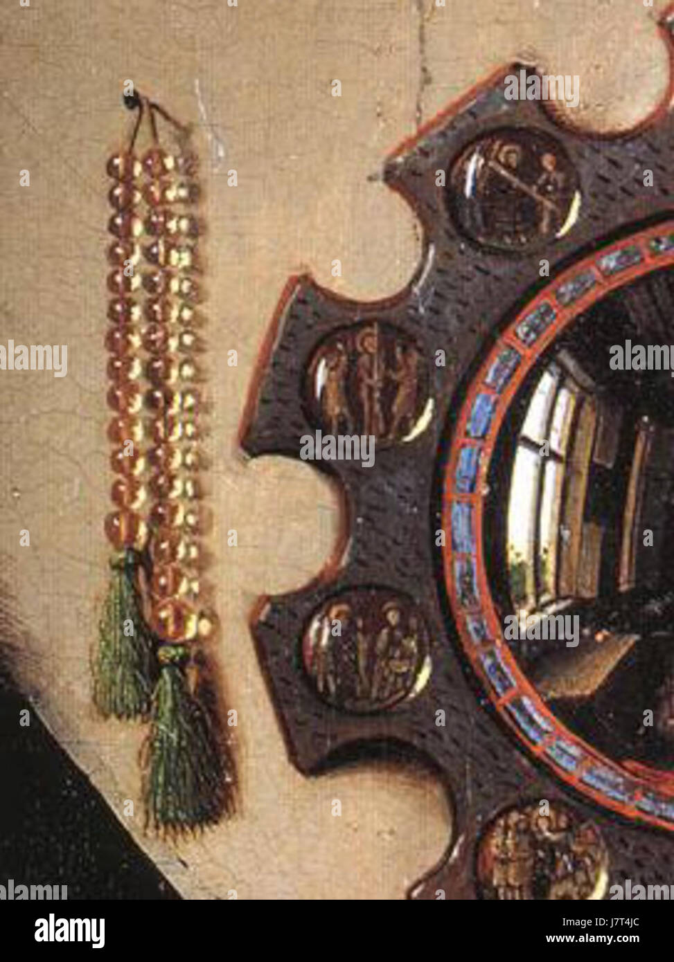 This refers to the famous depiction of the Arnolfini beads in Jan van ...