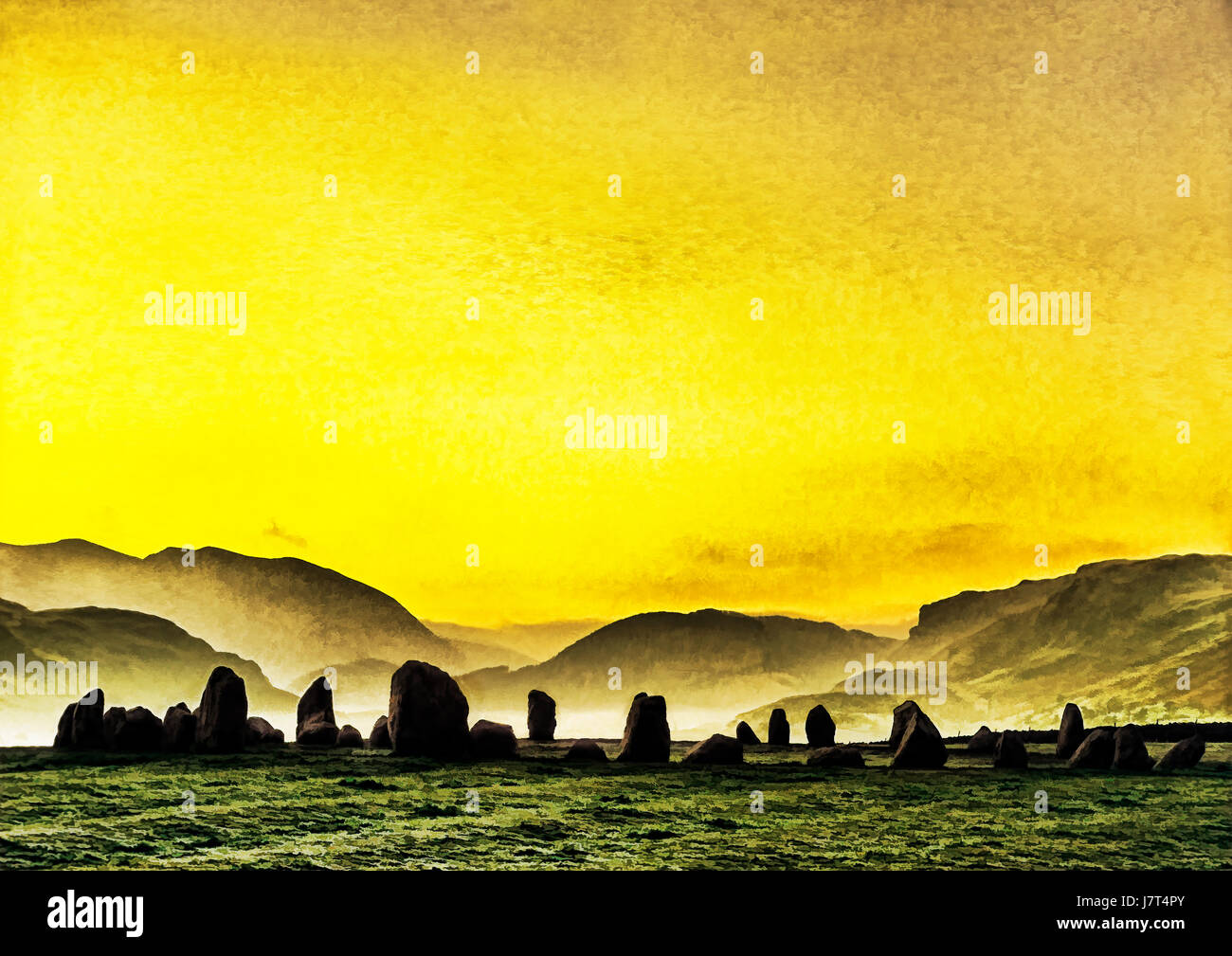 Castlerigg Stone Circle at sunrise Stock Photo - Alamy