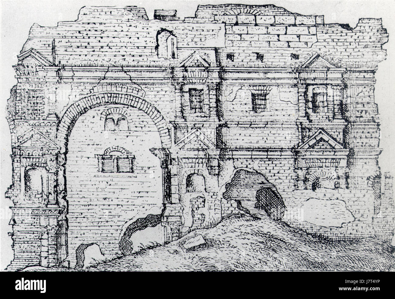 The Barbarathermen in Trier, depicted by Ortelius in 1584, refers to ...