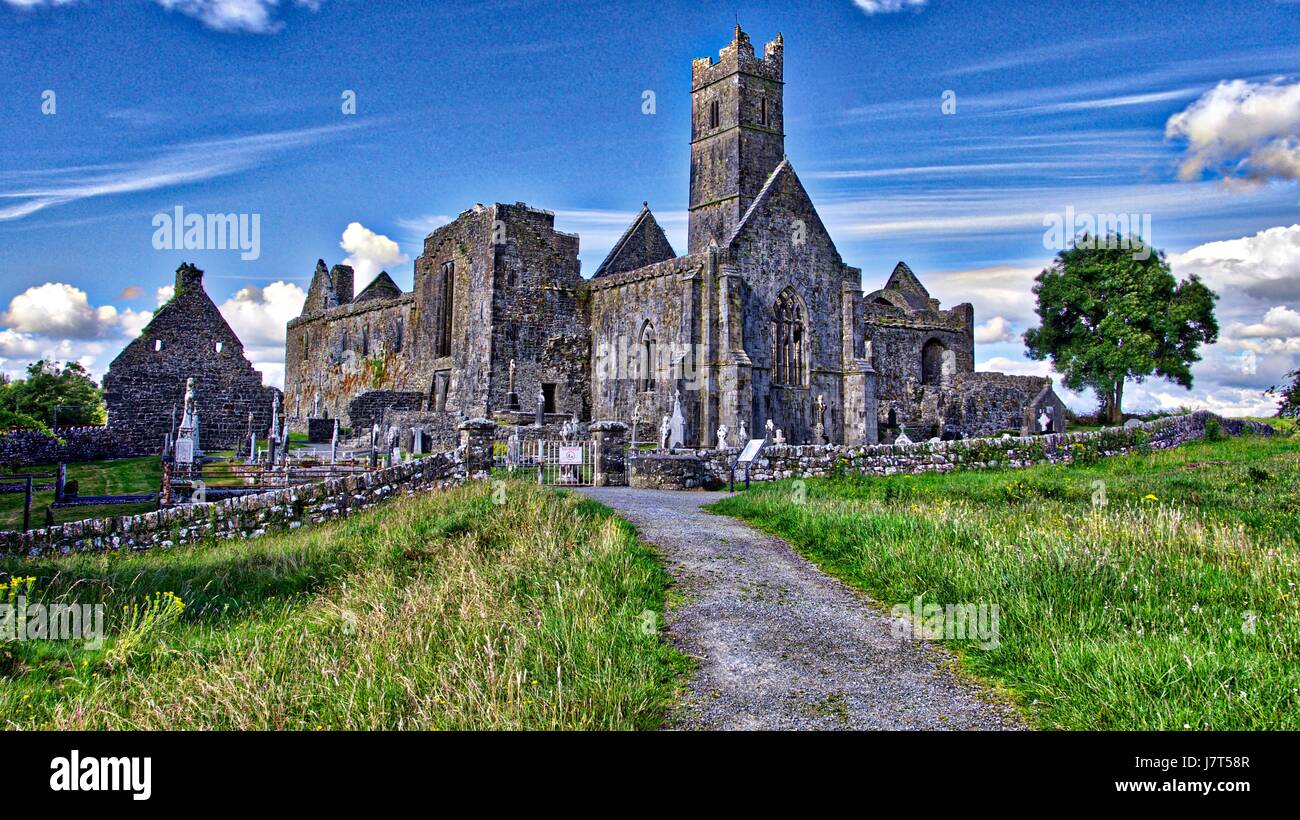 Quin Abbey, Clare Stock Photo - Alamy