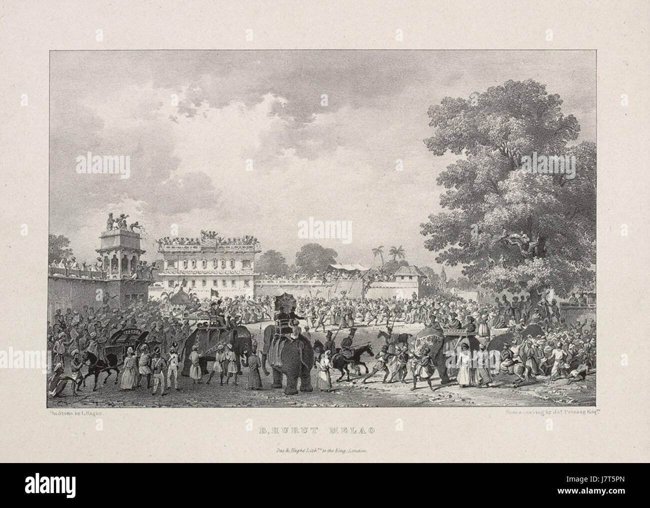 'Bhurut Melao' by James Prinsep, dated 1834, refers to a work that may ...
