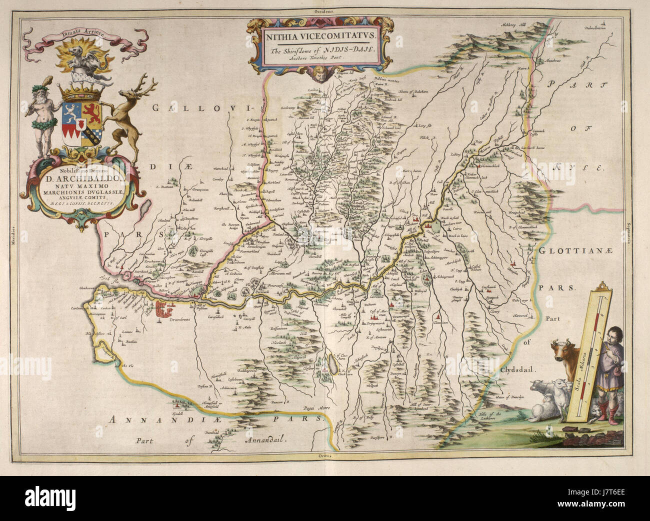 The *Atlas of Scotland* by Blaeu, published in 1654, includes detailed ...
