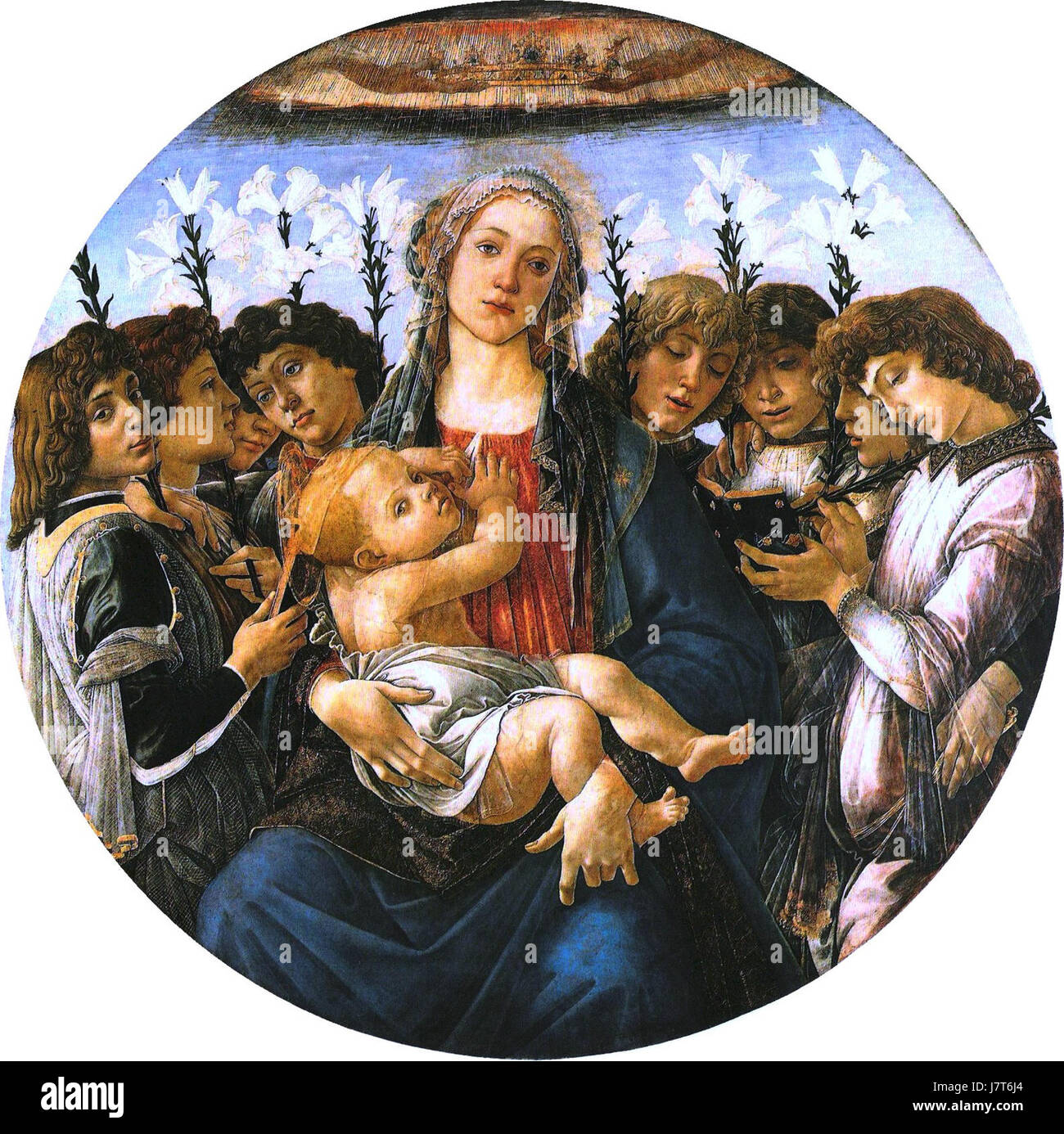 This artwork by Sandro Botticelli, a famous Italian Renaissance painter ...