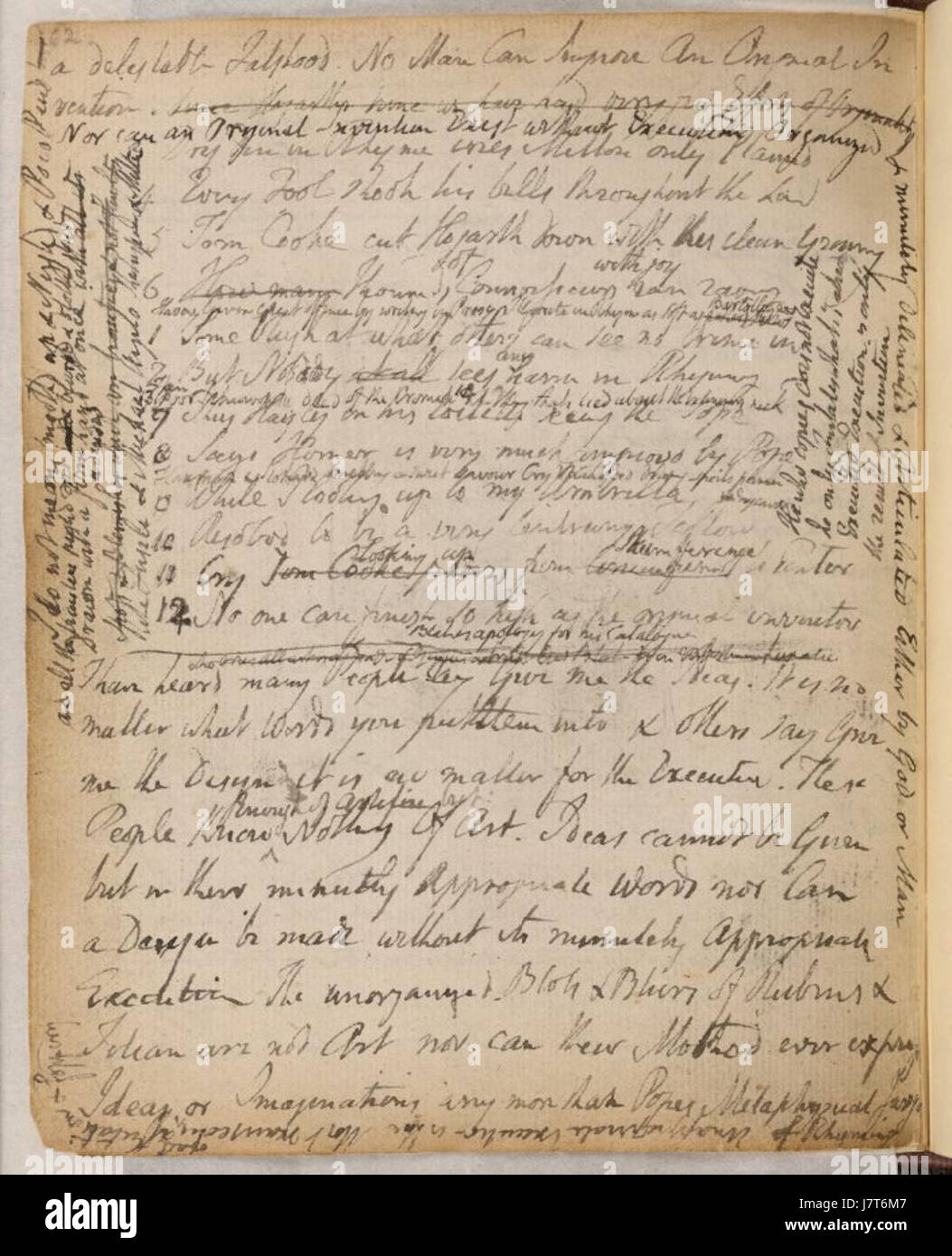 Blake manuscript Notebook page 062 Stock Photo - Alamy