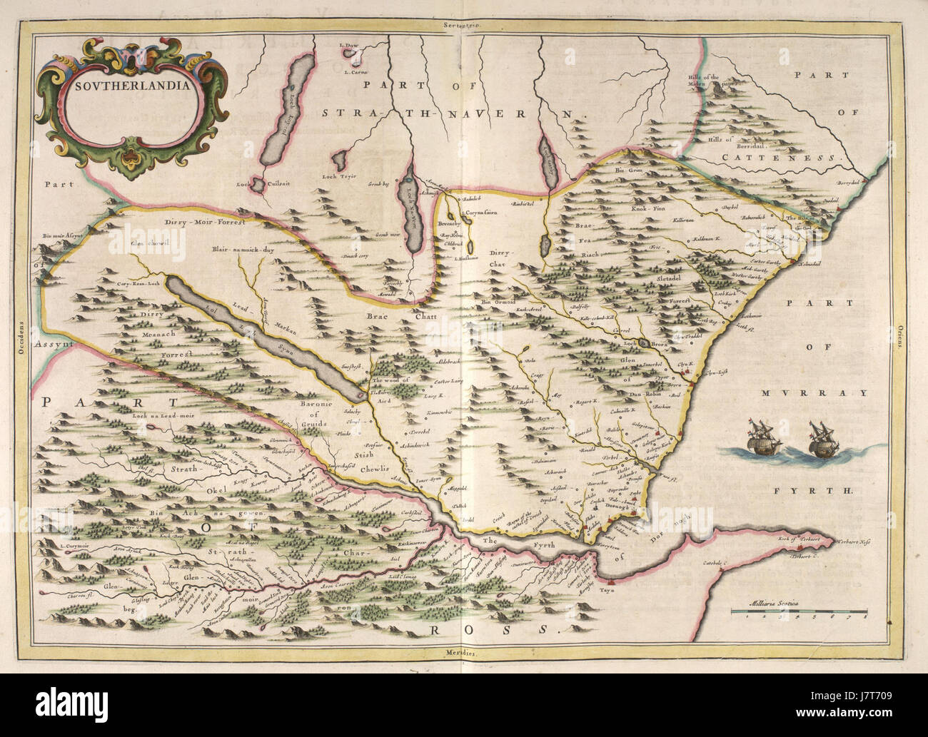 Sutherland map hi-res stock photography and images - Alamy