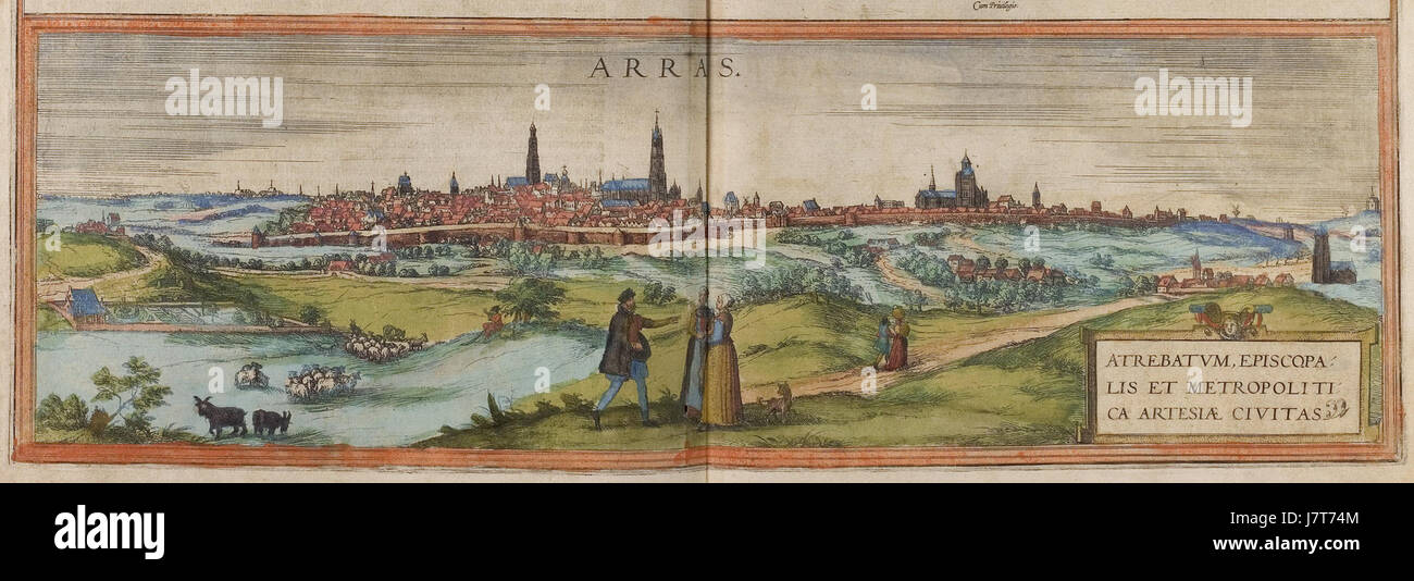 This reference likely pertains to a historical map or image of Arras, a ...