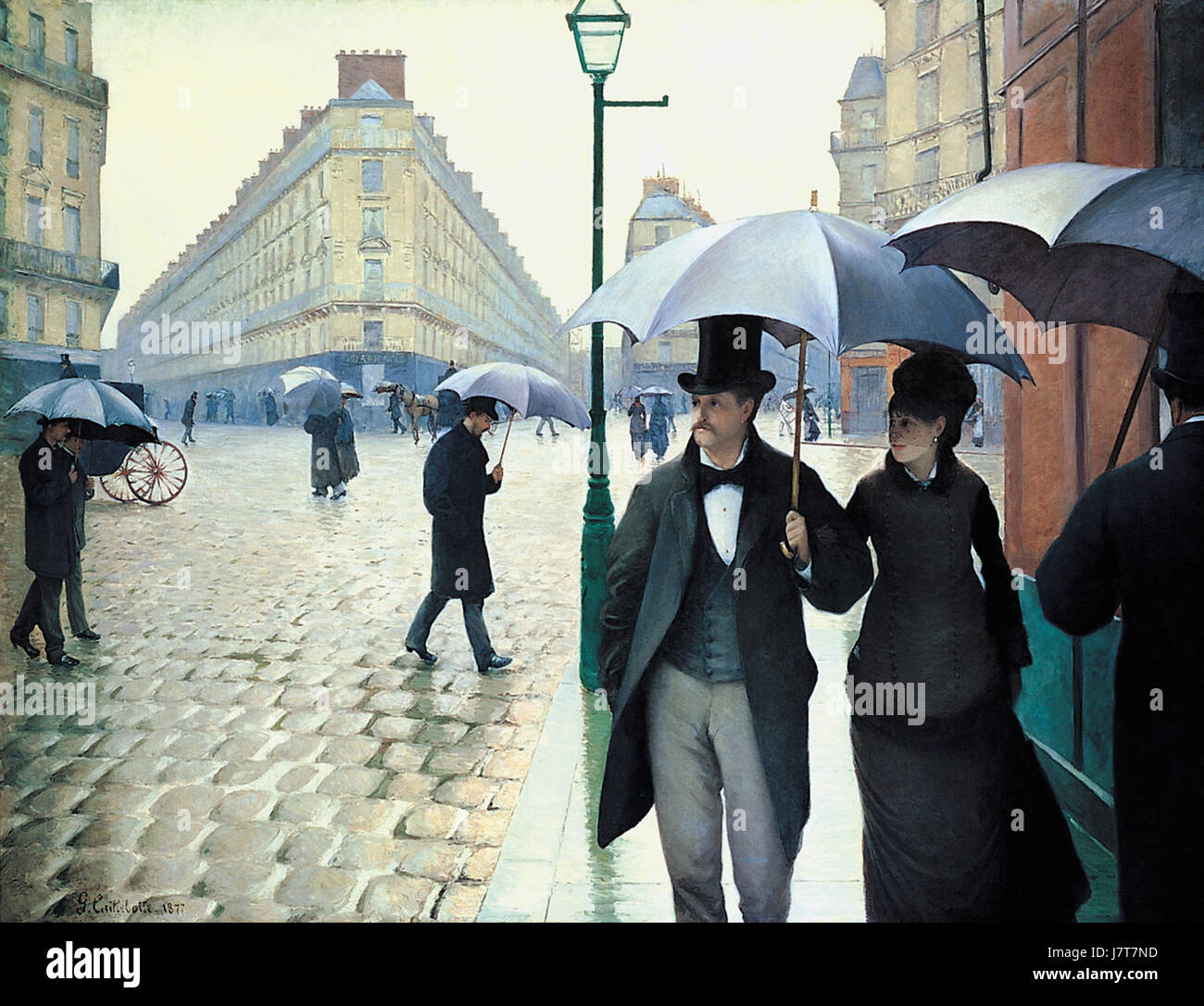 'Rue de Paris' by Gustave Caillebotte is a well-known Impressionist ...