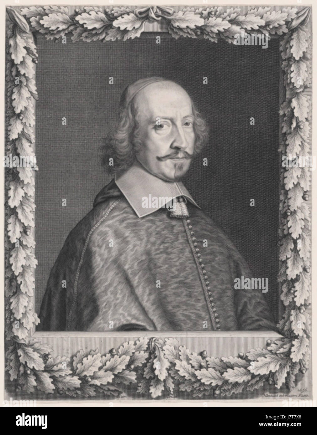 This is a portrait of Cardinal Jules Mazarin, a prominent figure in ...