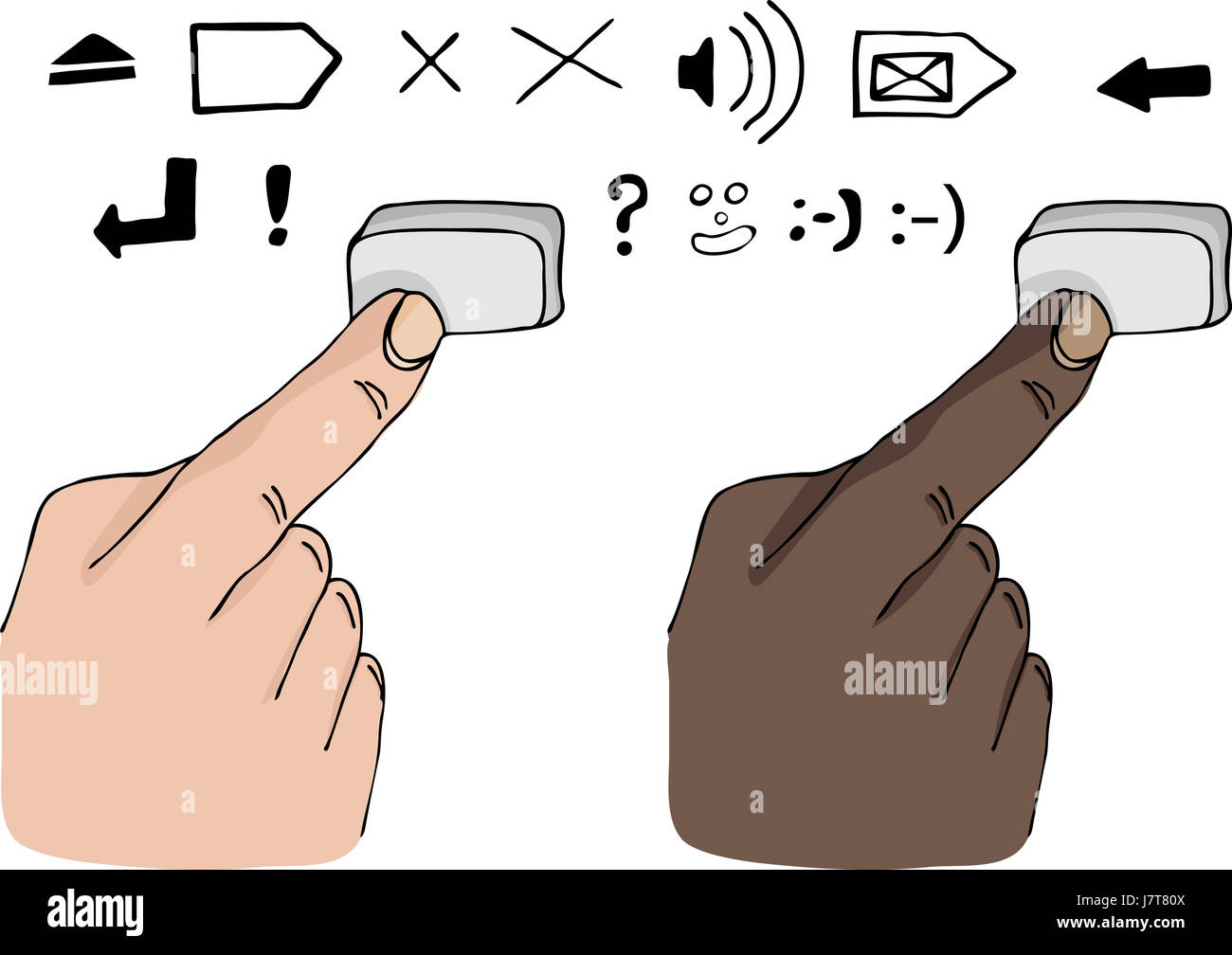 delete eliminate terminate erase remove finger key keyboard press woman ...