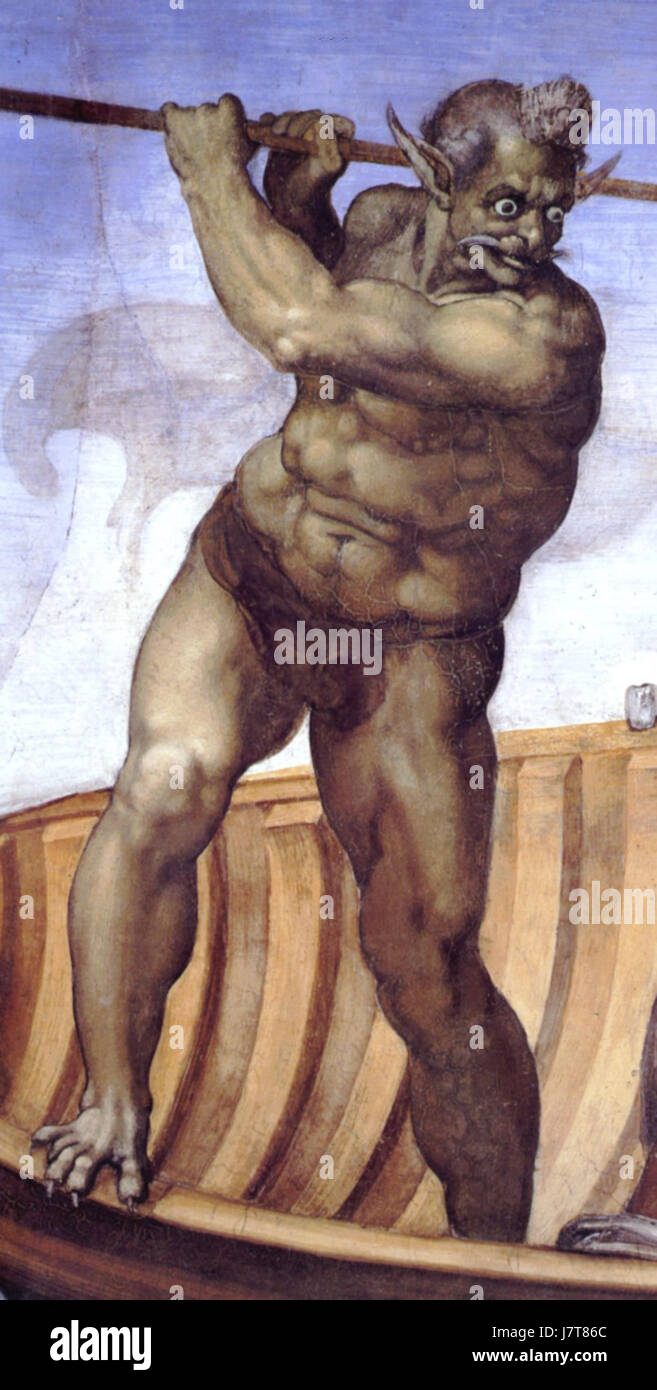 Caronte di Michelangelo refers to a figure from Greek mythology, Caron ...