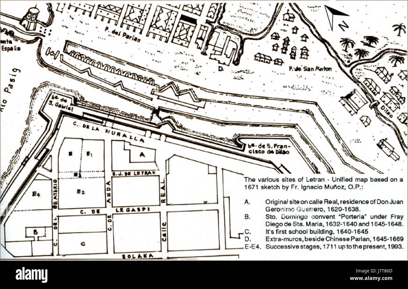 The Colegio de San Juan de Letran, located in Intramuros, Manila ...