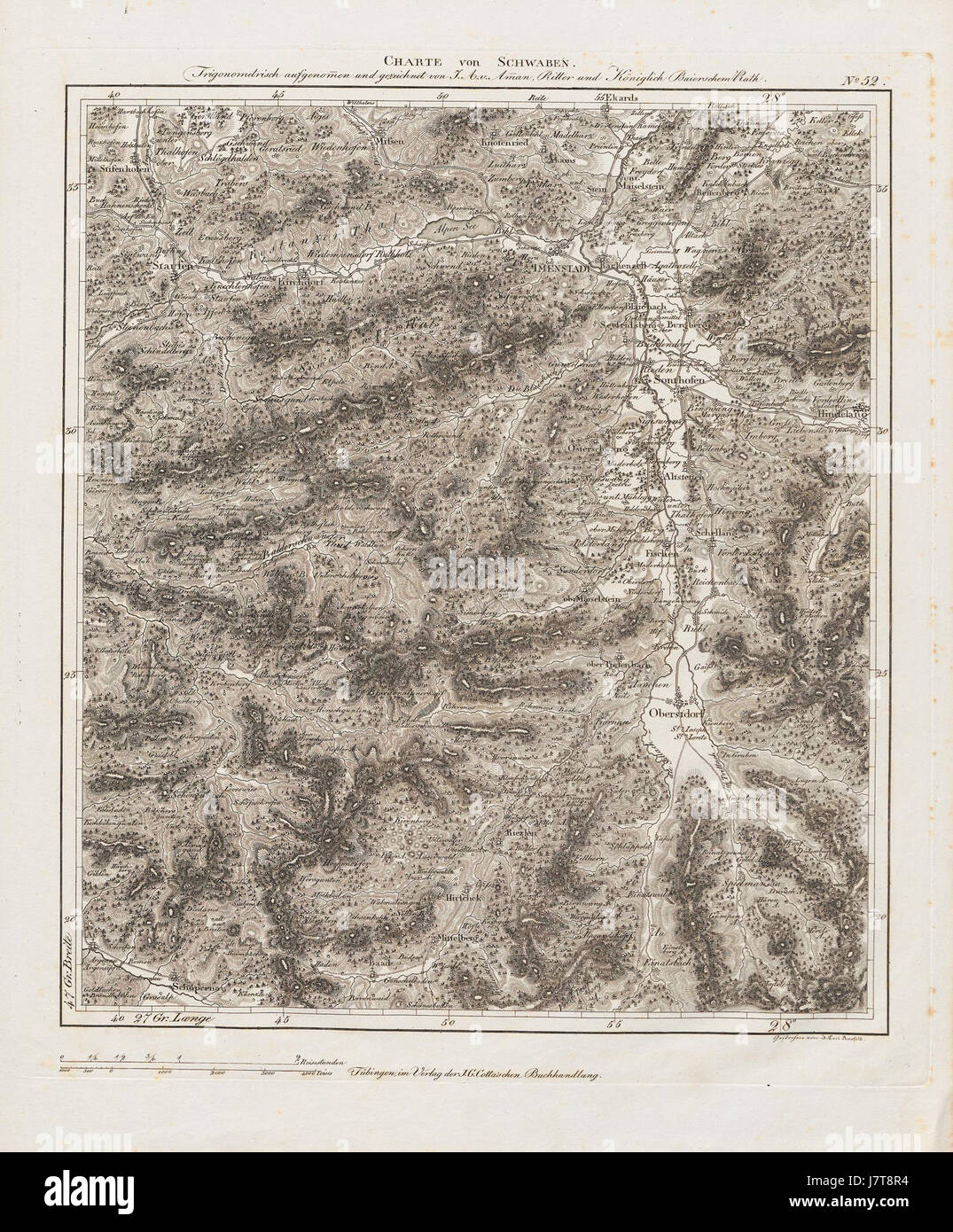 This is a reference to a map (Charte) of the Schwaben region in Germany ...