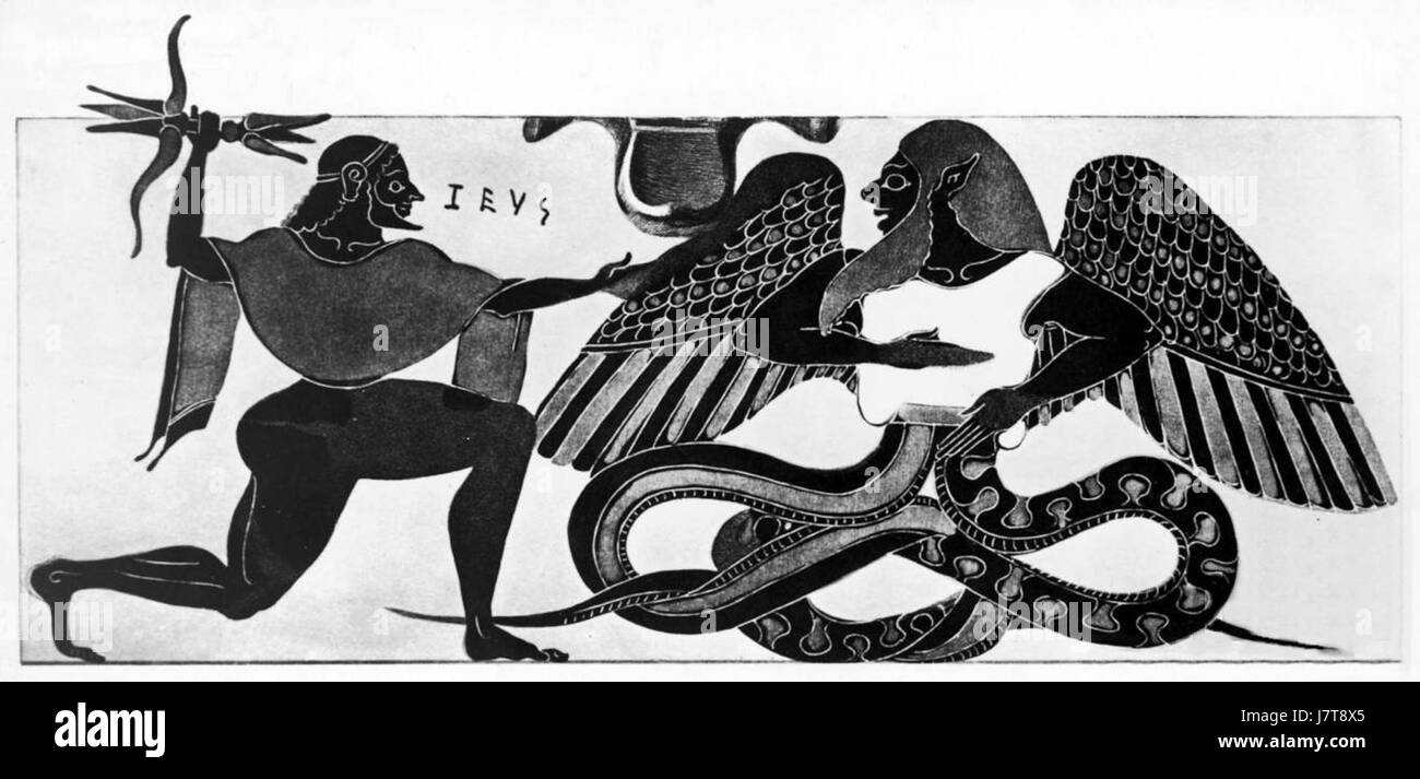 'Combat de Zeus contre Typhon' (The Battle of Zeus Against Typhon) is a ...