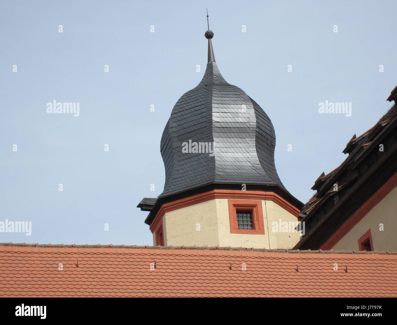tower pfalz rooftop chateau castle middle ages tower fortress pfalz ...