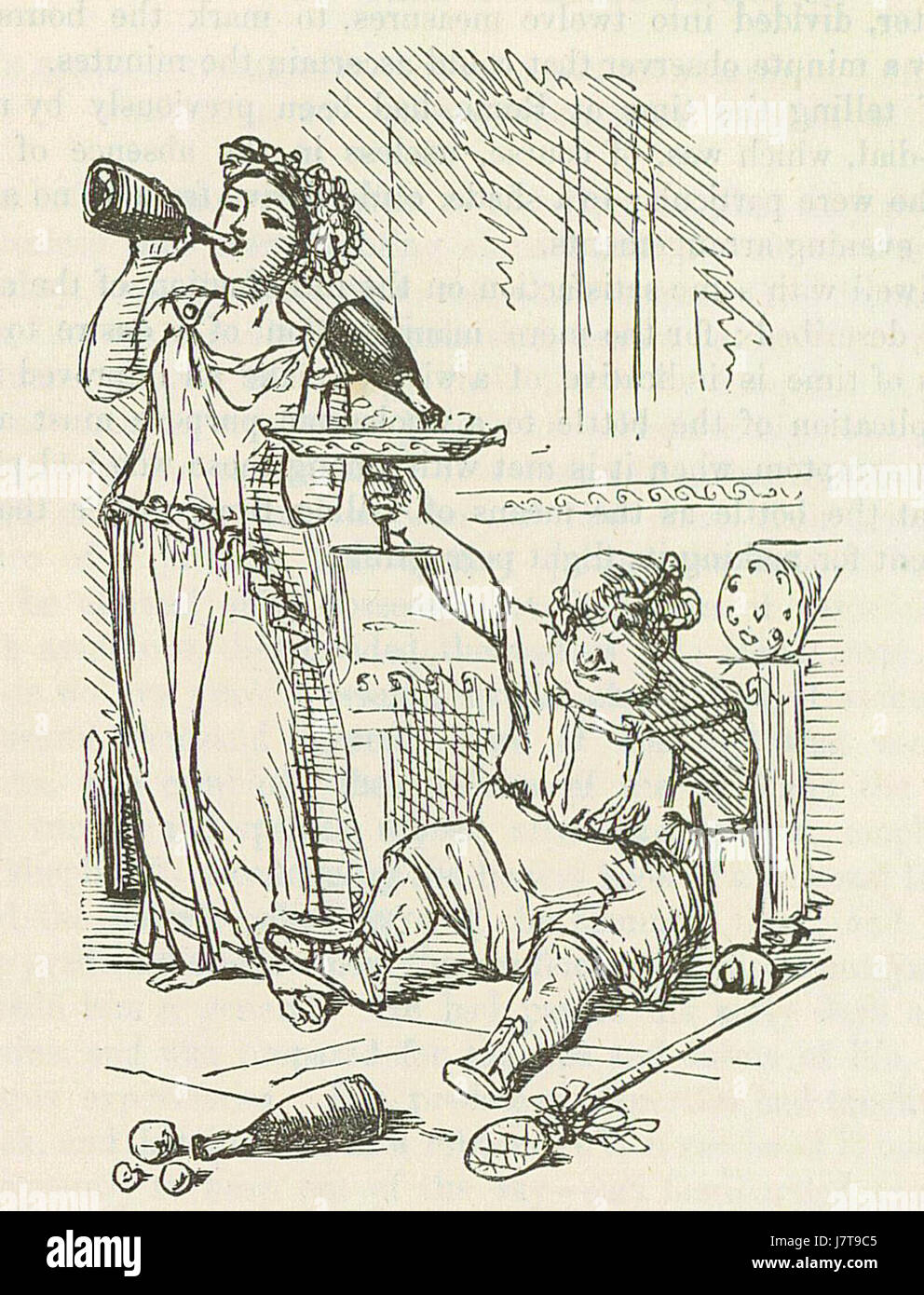 This refers to an illustration in a comic history of Rome, depicting a ...