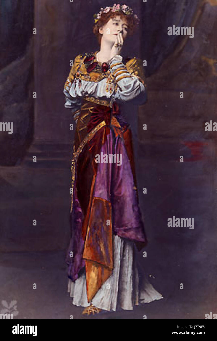 A portrayal of Dame Ellen Terry as Imogen, the heroine of Shakespeare's ...